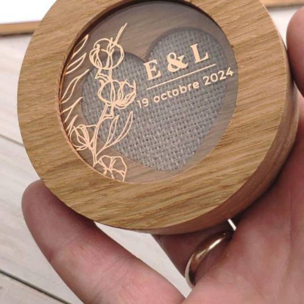 Wood Engagement Ring Box for Ceremony Proposal Ring Box, Small Custom ...
