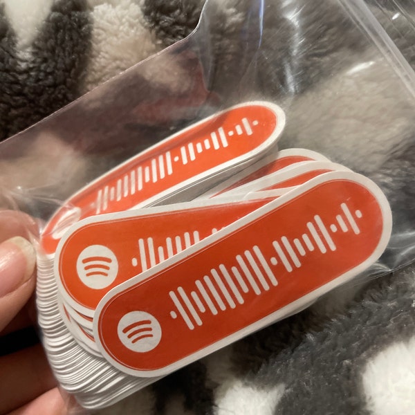 100 CUSTOM Spotify Code Stickers Slaps - Etsy