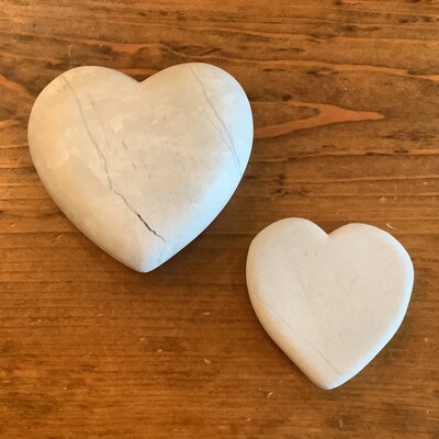 100% NATURAL, Real Heart Shape Rocks, Hand-cut Plain/blank Heart Stones ...