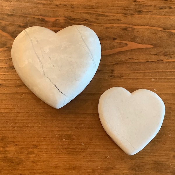 100% NATURAL, Real Heart Shape Rocks, Hand-cut Plain/blank Heart Stones ...