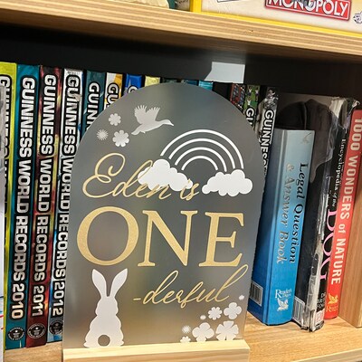 Arched Acrylic Blank and Wooden Base Blank Sign A6 A5 A4 Craft Blank ...