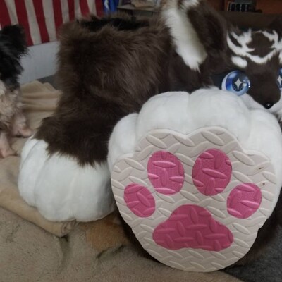 Furrysuit Tiger Hands, Foot Paws, Tail and Headdress Set Tiger Cosplay ...