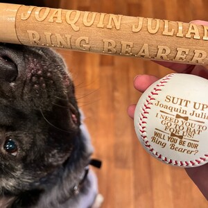 Personalized Suit up Baseball or Bat Ring Bearer Gift Proposal Gift ...