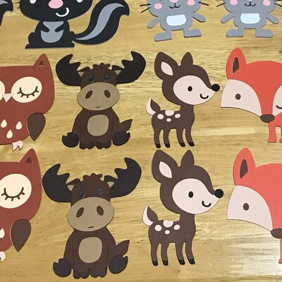 Woodland Animal SVG Set, Cute Baby Forest Animals Clip Art, Fox SVG Cut ...