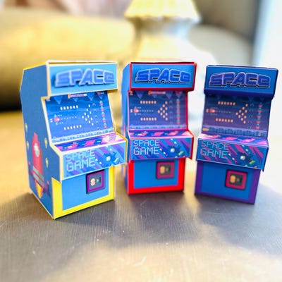 Arcade Machine Box Template, Arcade Game Favor Box, Video Game Template ...