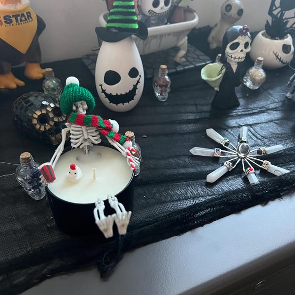 Soaking My Skeleton Bones Skeleton Candle Bath Halloween Decor Soy ...
