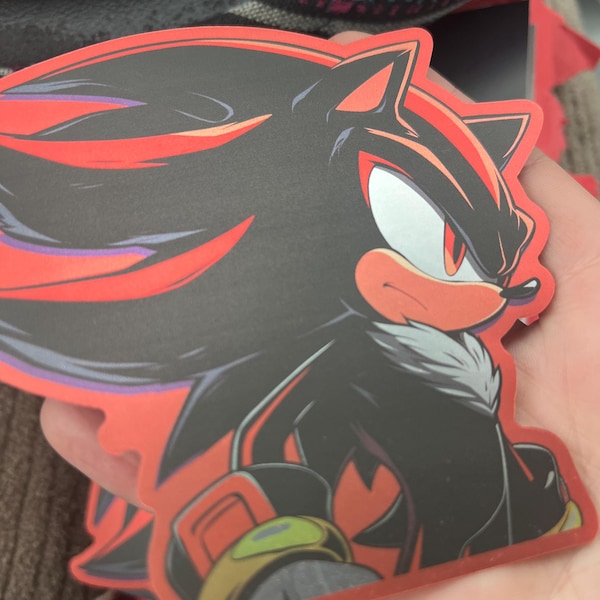 Shadow Metallic Sticker Vinyl Decal Sonic Knuckles Tails Amy Super ...