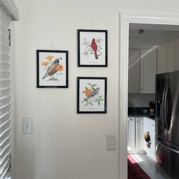 North Carolina State Bird Art Print | North Carolina Cardinal and ...