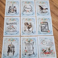 Stoff-Panel Vintage-Postkarte 17. Zum Nähen, Patchwork, Quilten. Stoff, Stoffpaneele, Quilt ...