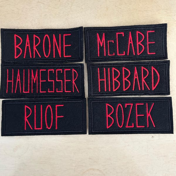 Ghostbusters Name Patch Custom Iron on Patch or Hook & Loop Name Tag ...