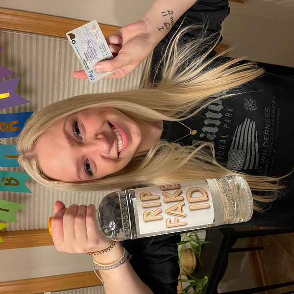 RIP Fake ID | Wine Label | 21st Birthday Gift | Alcohol Gift ...