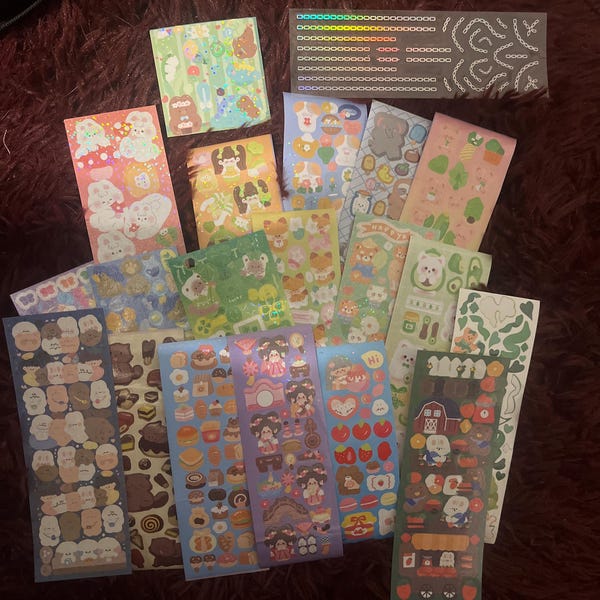 Sticker Sheet Gacha!!!! | Cute Sticker Sheets Bundle | No Repeats ...