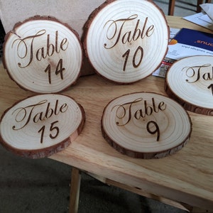Table Numbers Wood Slice Centerpiece Set Dried Eucalyptus for - Etsy