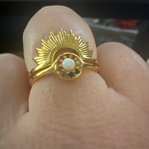 Sun Ring Rising Sun Ring Gold Dainty Ring Spike Ring Statement Ring ...