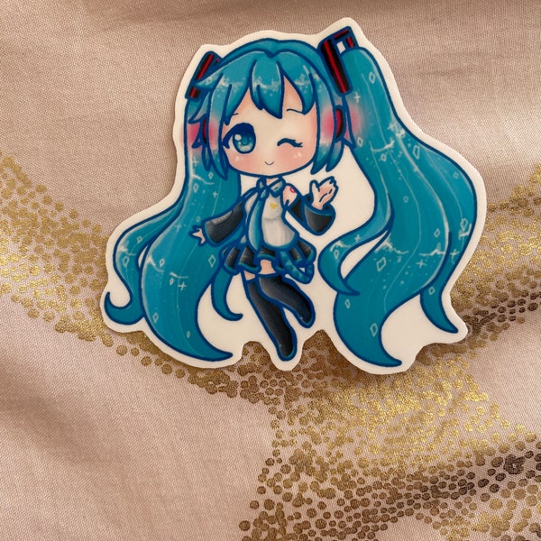 Vocaloid Chibi Miku, Rin, and Len Stickers [cute Kawaii Anime Laminated ...