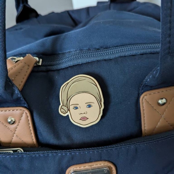 Baby Portrait Pin - Wooden Custom Pin Based on the Photo (brooch ...
