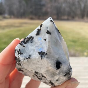 Rainbow Moonstone Point Standing Moonstone Crystal Point | Etsy