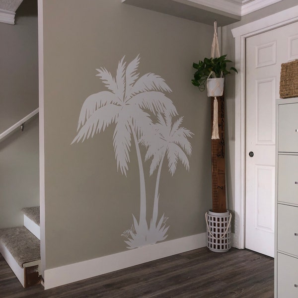Palm Tree Wall Decal, 2 Palm Trees Vinyl Sticker, Palm Tree Décor ...
