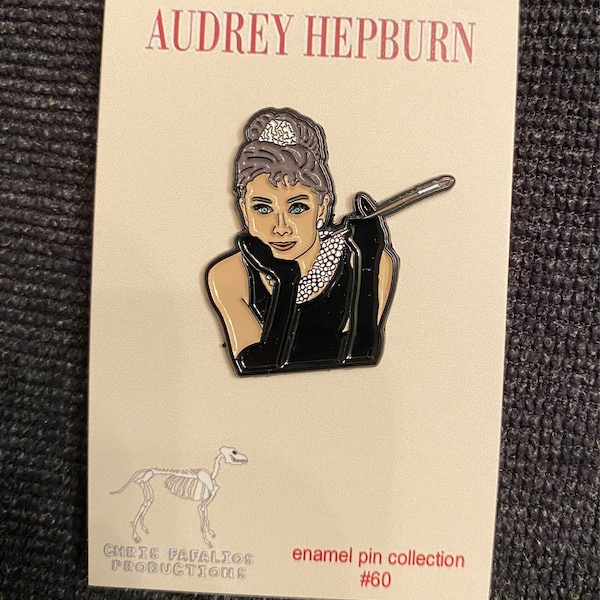 Audrey Hepburn Enamel Pin Lapel Pin Gift for Her Stocking Stuffer ...