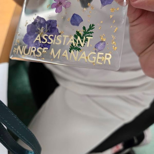 Custom Badge Buddy Resin Flower Badge Buddy Gift for Nurse Appreciation ...