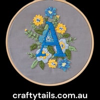 Floral Alphabet Embroidery PDF Pattern, 6, Instant Digital Download ...