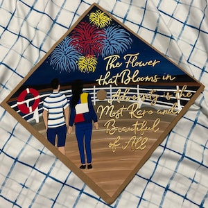 Hand-painted Graduation Cap Topper Customized Graduation Cap - Etsy