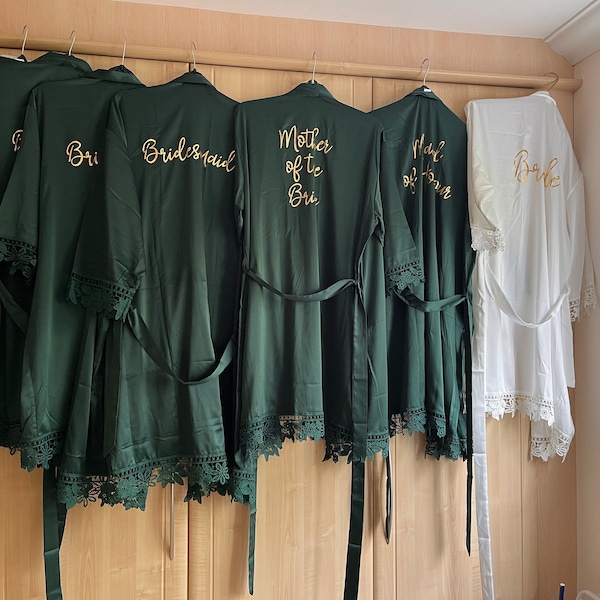 Bridesmaid Robes Set of 4,5,6,7,8,9,10,11,12,13,14,15, Bridesmaid Gift ...