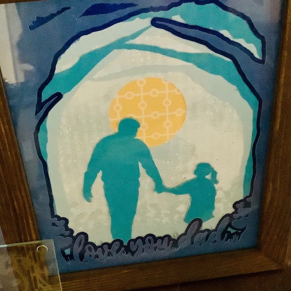 Dad Shadow Box Svg Files for Cricut, Layered Fathers Day Shadow Box ...