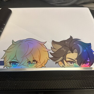 Wriothesley Peeker Holographic Sticker Genshin Stickers Genshin Impact ...