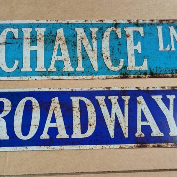Custom Rusty Vintage-style Aluminum Sign With Weathered Appearance - Etsy