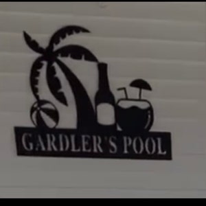 Personalized Beach Theme Sign,custom Beach Theme Sign,pool Drink Sign ...