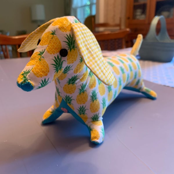 Dachshunds Sausage Dog Sewing Pattern, Beginners Easy Patchwork Soft Toy Pattern, DIY, Memory ...