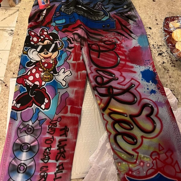 90s Airbrush Jeans FULL COVERAGE you Provide the Jeans, Airbrush Denim ...