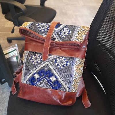 Personalized Large Kilim Travel Bag / Moroccan Kilim Travel Bag for ...