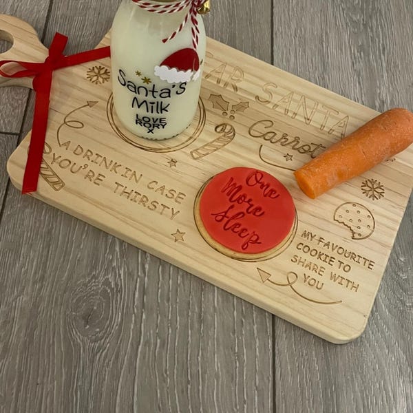 Personalised Santa Milk Bottle Set: Elf & Reindeer Food, Christmas Eve ...
