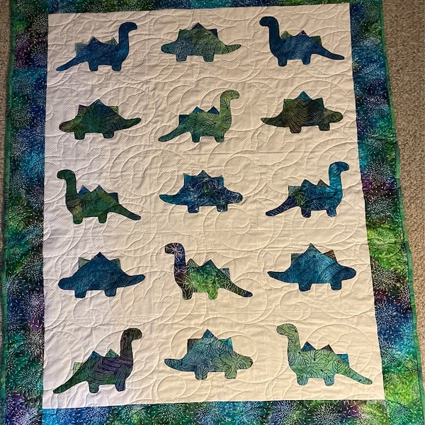 PDF Dino Roar Quilt Pattern Digital Download by Slice of Pi Quilts [fat ...