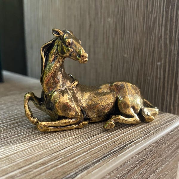 Little Hummingbird Miniature, Solid Brass Flying Bird Figurine, Curious ...