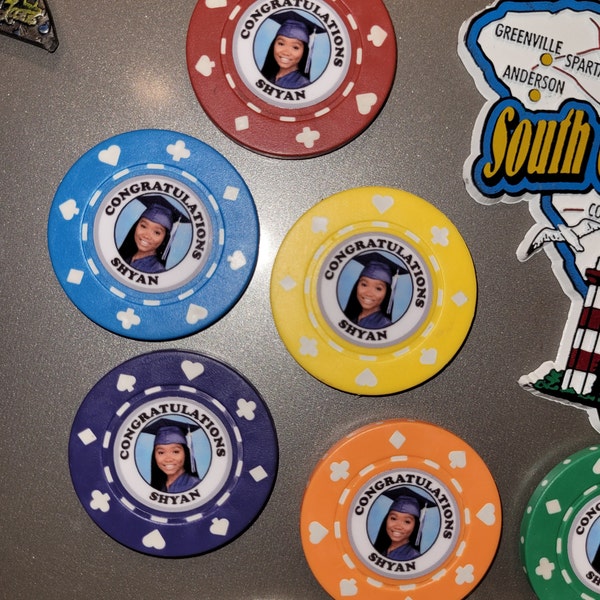 50 Custom Graduation Poker Chips - Etsy