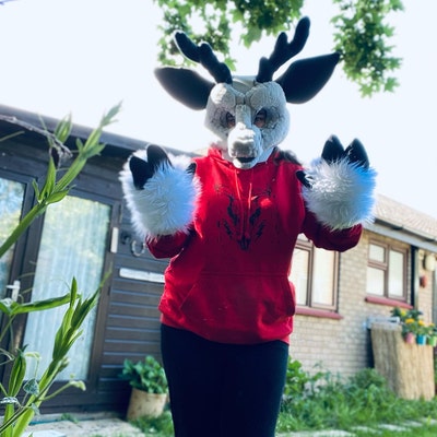 Furry Custom Plush Fursuit Hand Paws Deer, Dino & Protogen 1 Pair ...