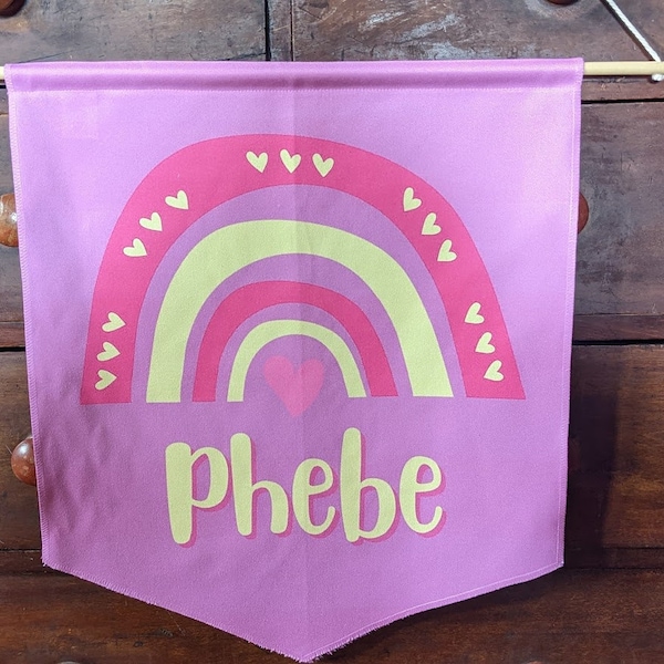 YOUR PHOTO HERE Custom Pennant, Pet Photo Canvas Banner, Family Wall ...