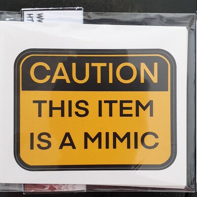 10 Mimic Warning Stickers - Etsy