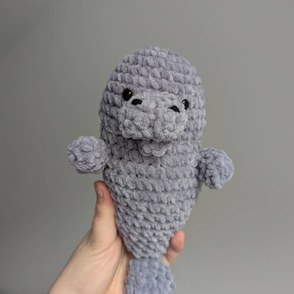 PATTERN/INSTRUCTIONS Manatee, Amigurumi Pattern, Manatee Pattern ...