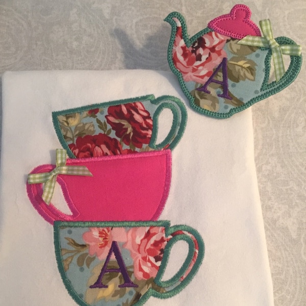 Teapot Banner ITH Banner Machine Embroidery Design Pattern in 5 Sizes 4 ...