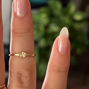 Stardust Thumb Ring 10k/14k Solid Gold Midi Ring Gold Gold Chevron Ring ...