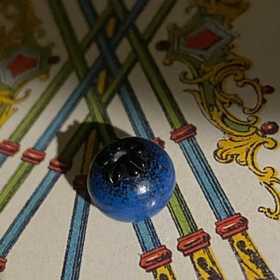 Ten 10 Small BLUEBERRY Handmade Lampwork Bead / Berries/ Beading ...