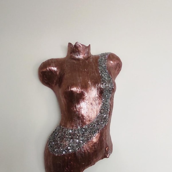 Torso Sculpture L– Ceramic Corset – Female Bust – Handmade Clay Wall ...