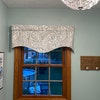 Paisley Valance Ecru Scalloped Valance Lined Window Valance Decorative ...