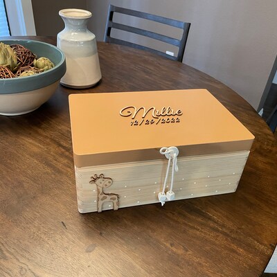 Bespoke Memory Box With Name for Girl, Legacy Box, Memory Box, Baby ...