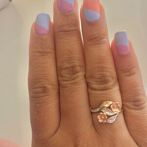 14k Tri Color Solid Gold Elephant Ring / 14k Cubic Zirconia - Etsy