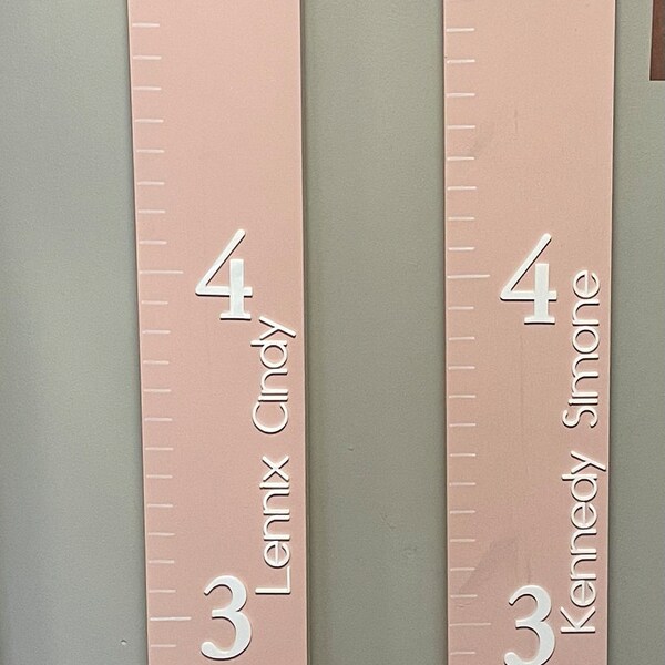 Growth Chart Ruler 3D | Playroom Decor | Wall Ruler | Personalized Wood ...